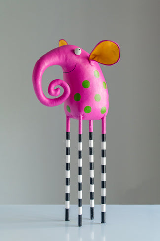 Handmade Big Pink Elephant, Interior Sculpture, Home Decoration | Marl ...