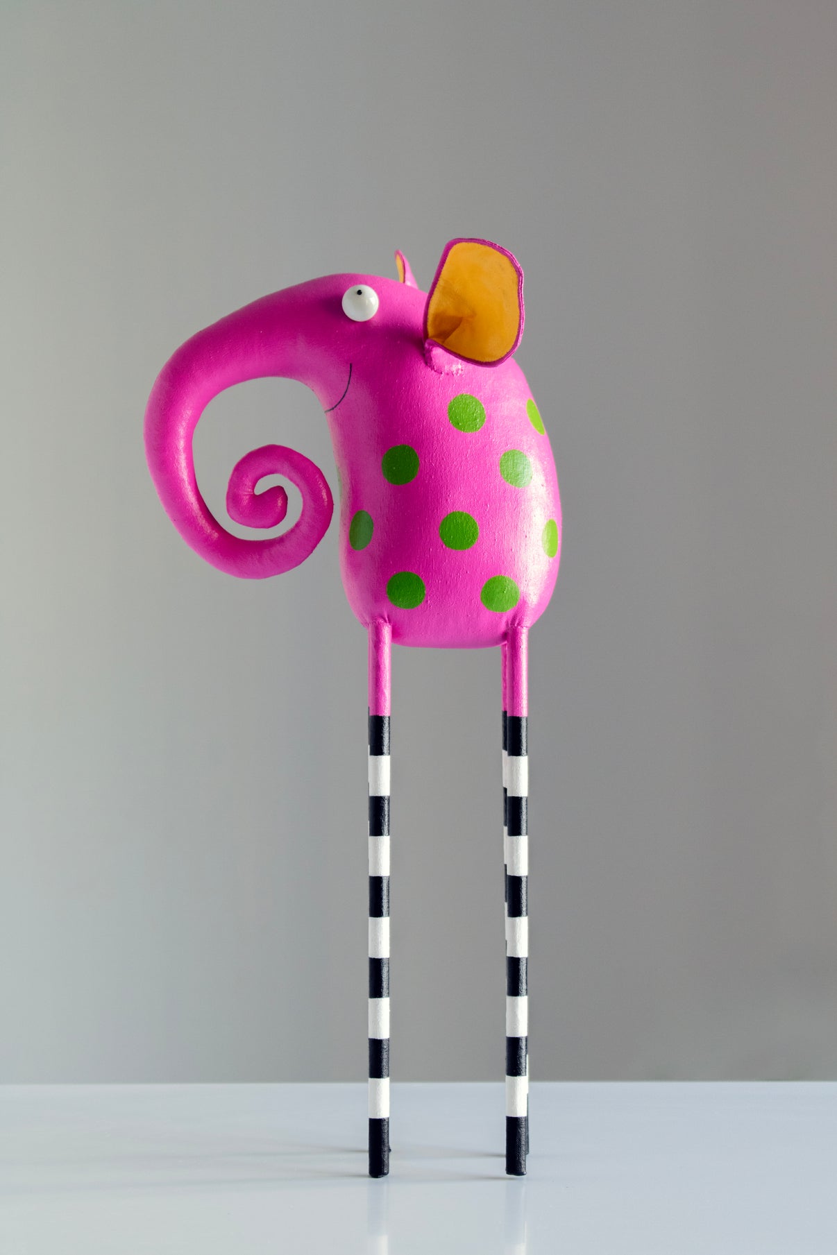 Handmade Big Pink Elephant, Interior Sculpture, Home Decoration | Marl ...