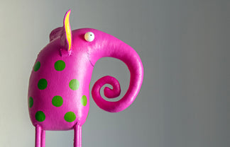 Handmade Big Pink Elephant, Interior Sculpture, Home Decoration | Marl ...
